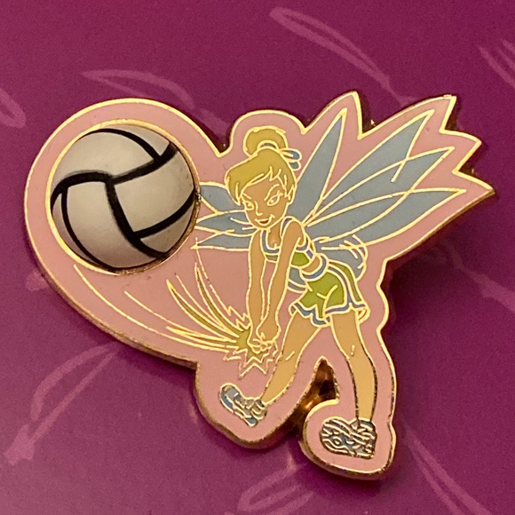 Disney | Accessories | Tinkerbell Volleyball Disney Sport Pin | Poshmark